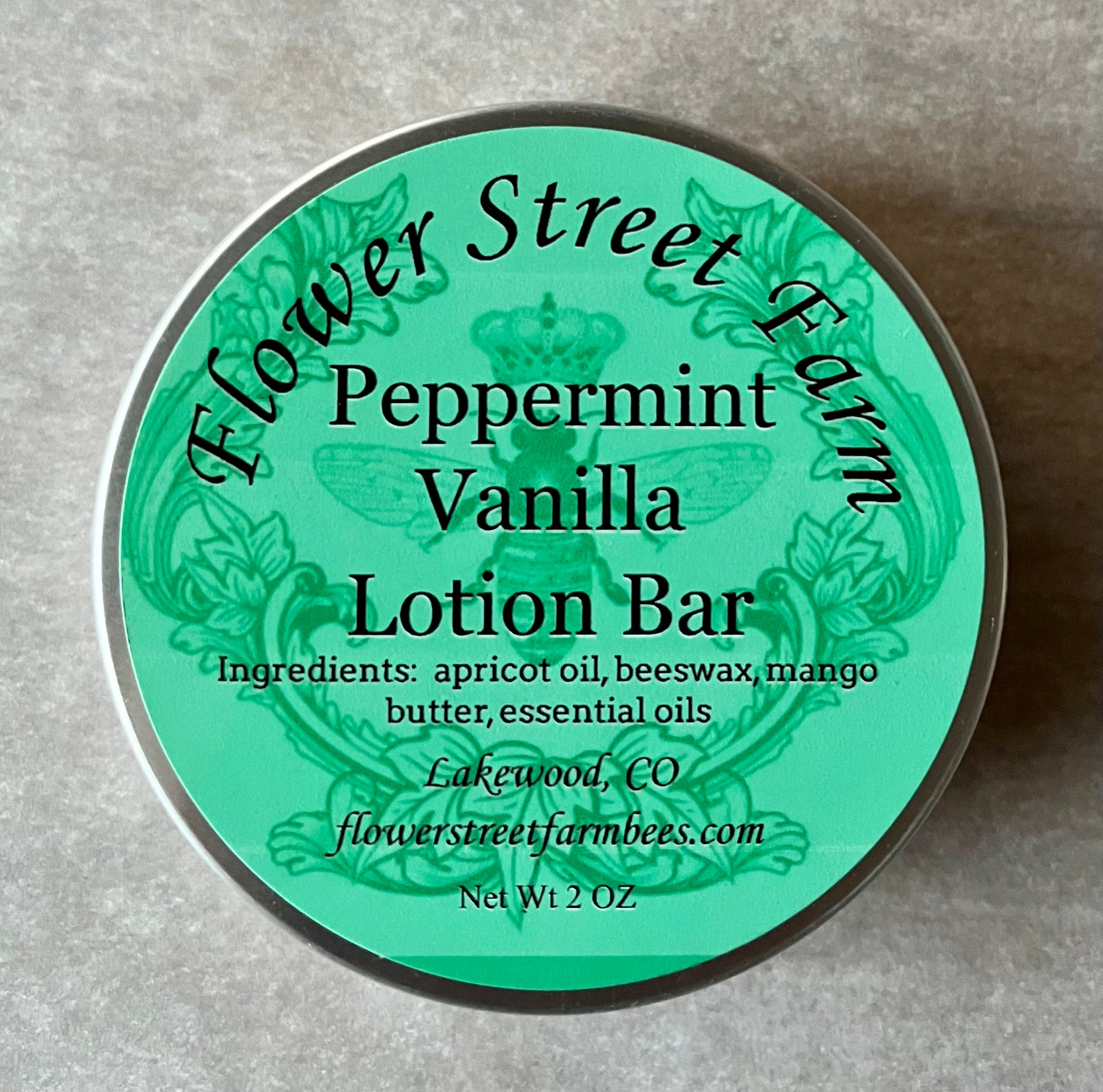 Peppermint Vanilla Lotion Bar – Flower Street Farm